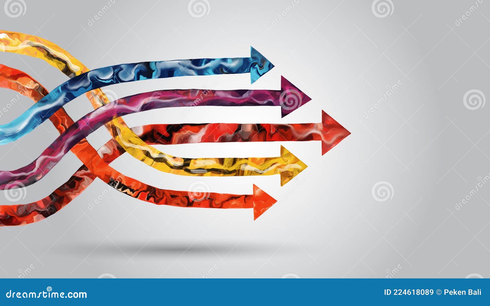 Perspective Arrow Infographic Template Vector Illustration ...