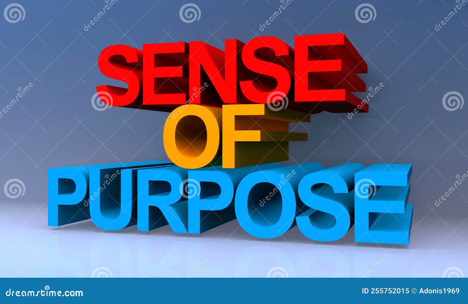 Sense of purpose on blue stock illustration. Illustration of ...