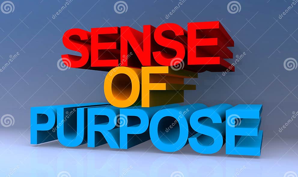 Sense of purpose on blue stock illustration. Illustration of ...