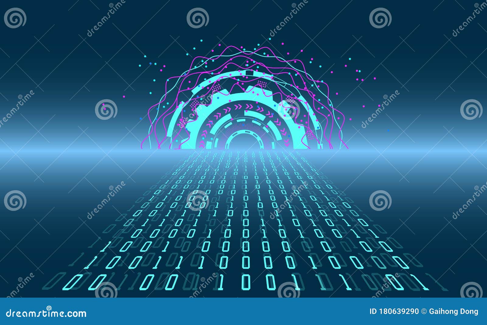 Abstract Technology Binary Code Backgrounddigital Binary Data And Secure Data Concept With