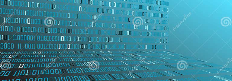 Abstract Technology Binary Code Background.Digital Binary Data and ...