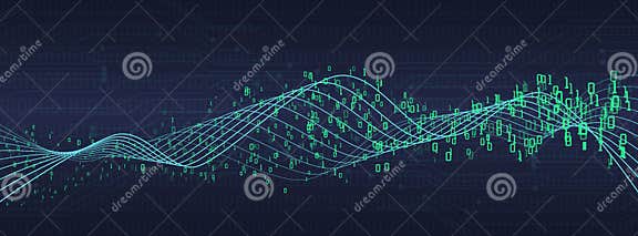 Abstract Technology Binary Code Background.Digital Binary Data and ...