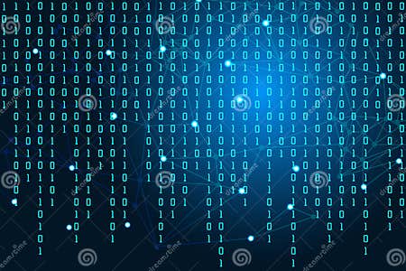 Abstract Technology Binary Code Background.Digital Binary Data and ...