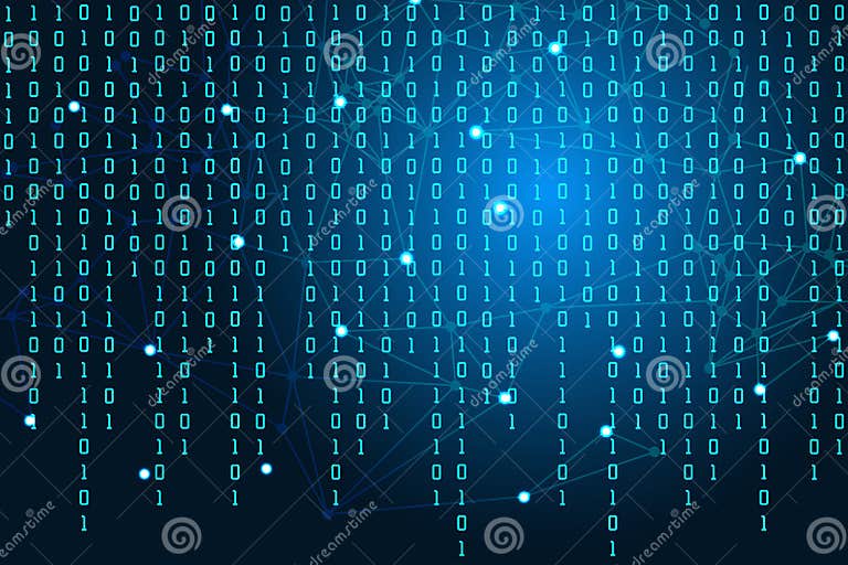 Abstract Technology Binary Code Backgrounddigital Binary Data And Secure Data Concept With
