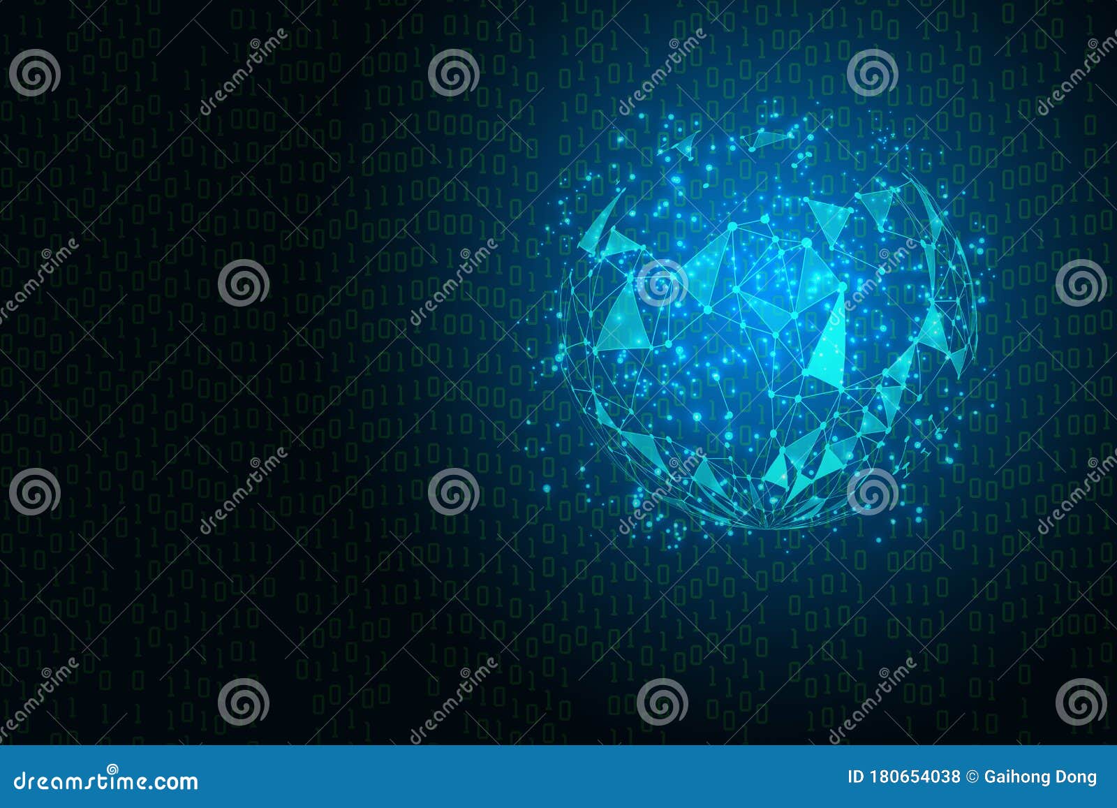 Abstract Technology Binary Code Background.Digital Binary Data and ...