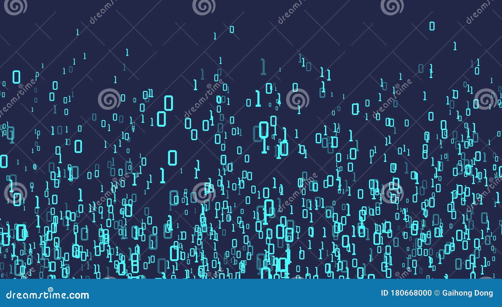 Abstract Technology Binary Code Background.Digital Binary Data and ...