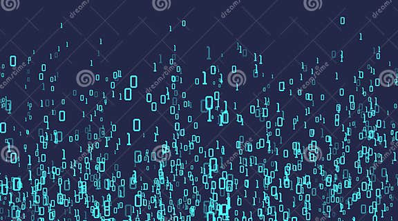 Abstract Technology Binary Code Background.Digital Binary Data and ...