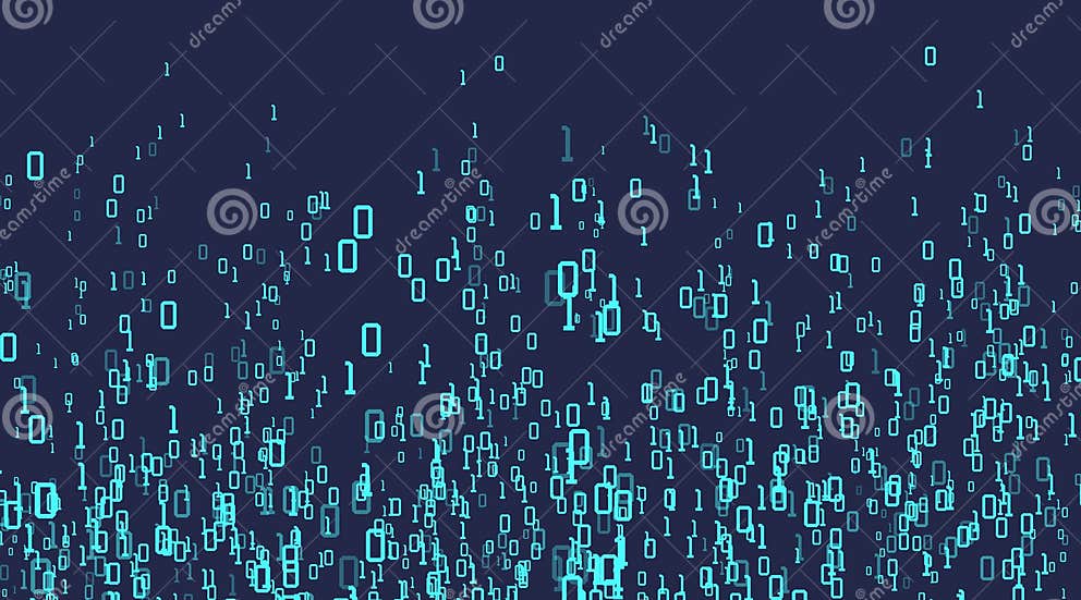 Abstract Technology Binary Code Background.Digital Binary Data and ...