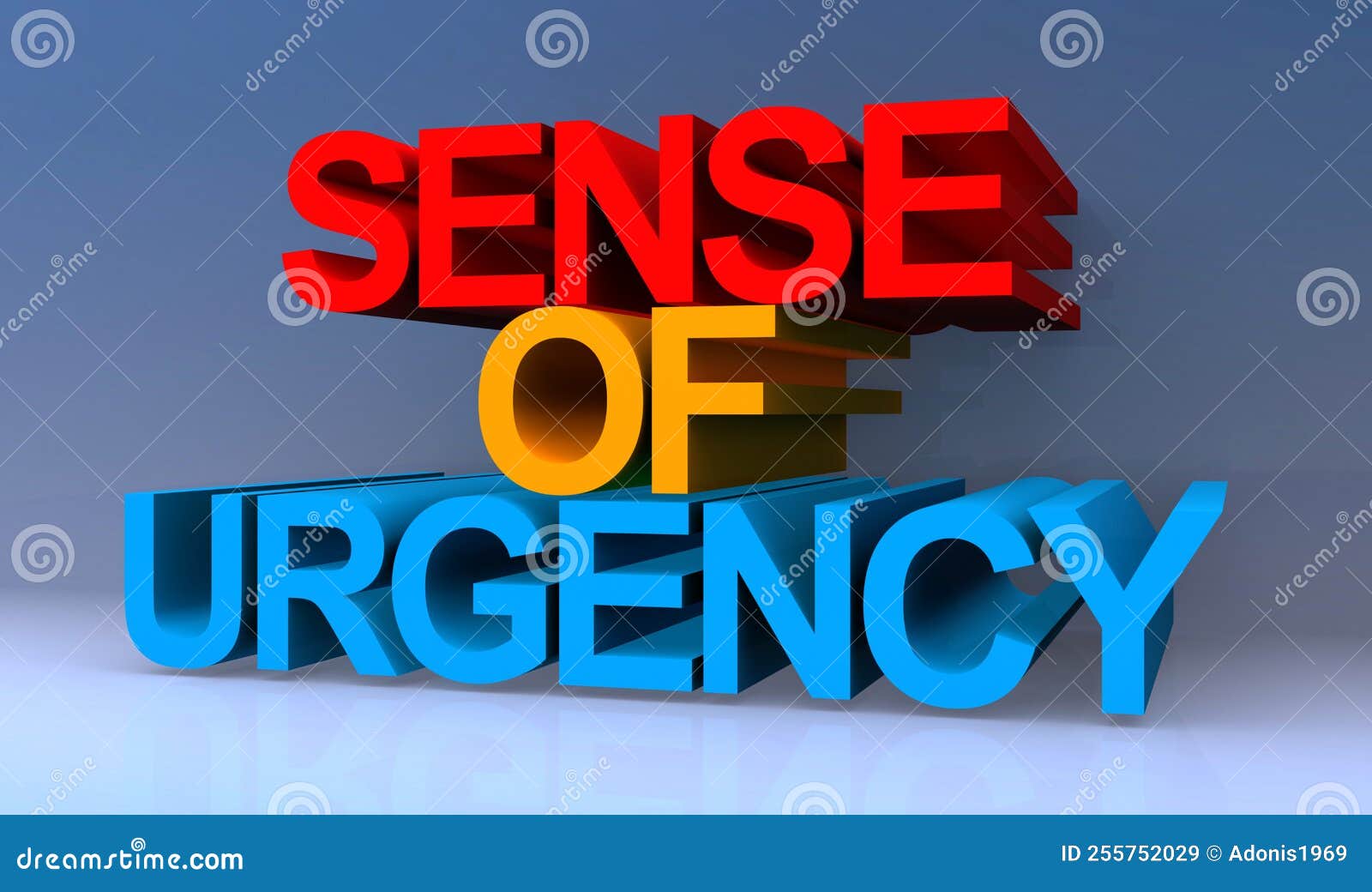 Sense of urgency on blue stock illustration. Illustration of blue ...