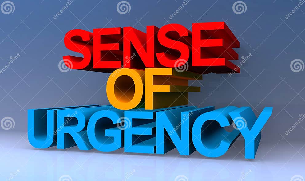 Sense of urgency on blue stock illustration. Illustration of blue ...