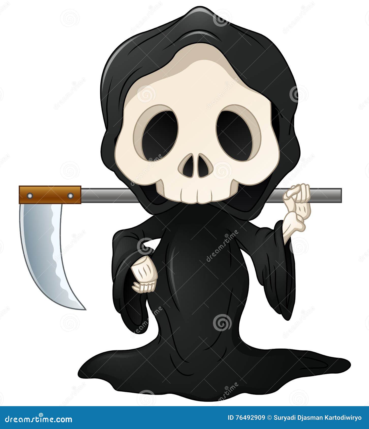 Sensenmannkarikatur vektor abbildung. Illustration von tiefstand - 76492909