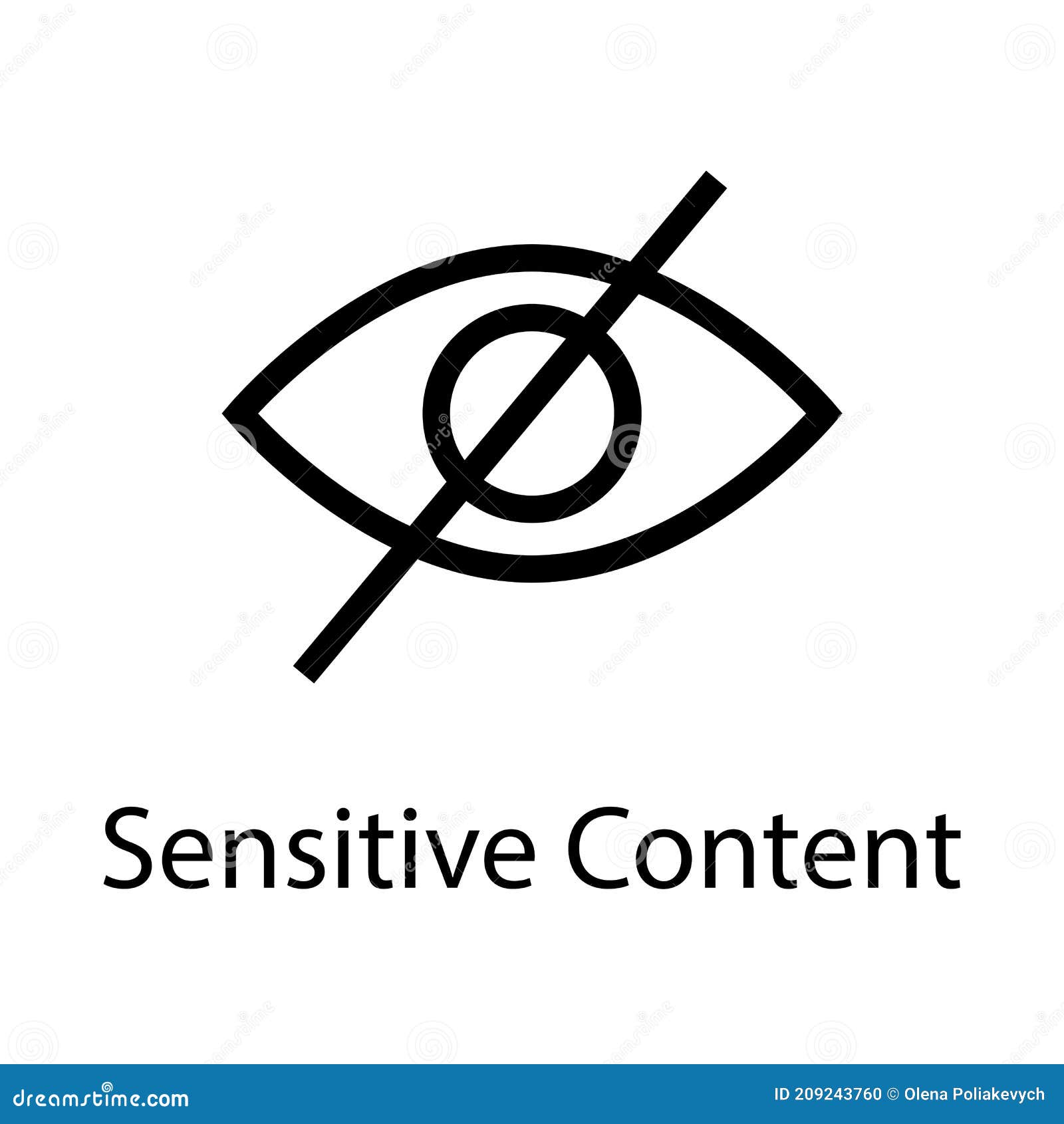 Sensitive Concept. Social Media Element. Social Media Concept. Vector ...