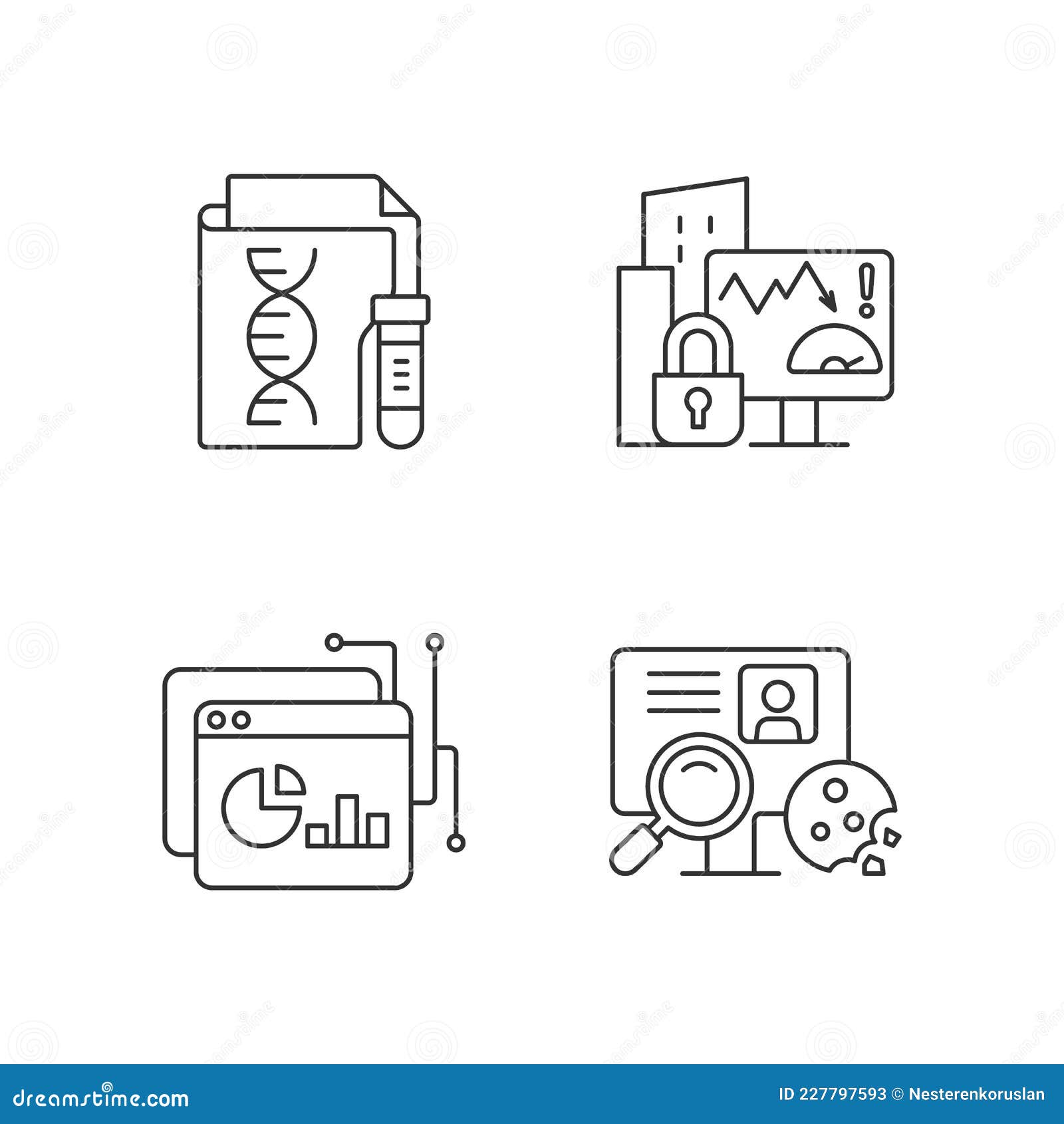 Sensitive Data Types Linear Icons Set Stock Vector - Illustration of ... Sensitive Data Types Linear Icons Set Stock Vector - Illustration of ...