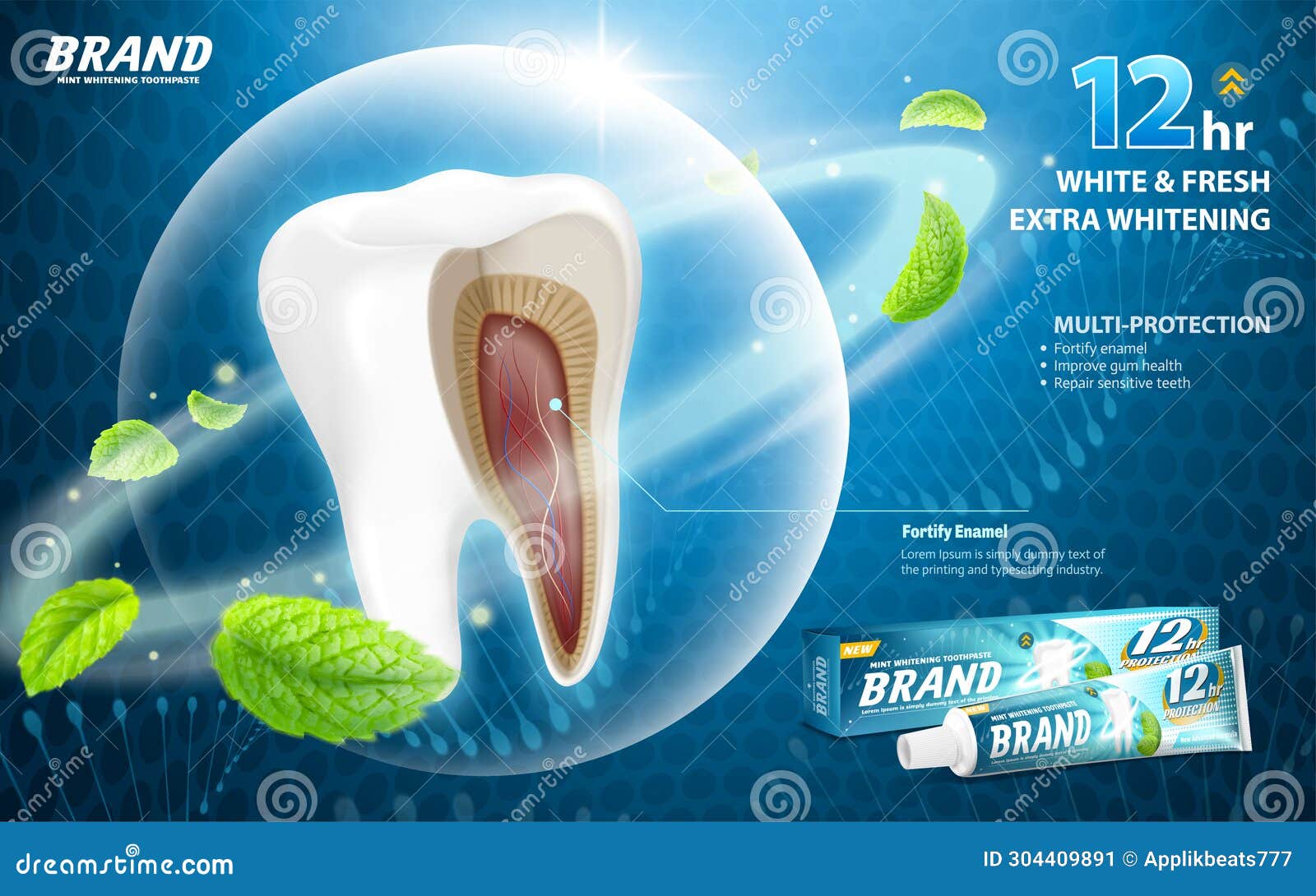Sensitive Relief Toothpaste Ads Stock Illustration - Illustration of ...
