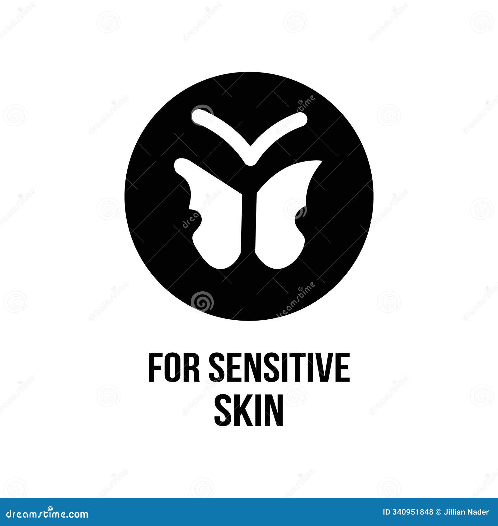 For Sensitive Skin Icon Web Design in Vector Stock Vector ...