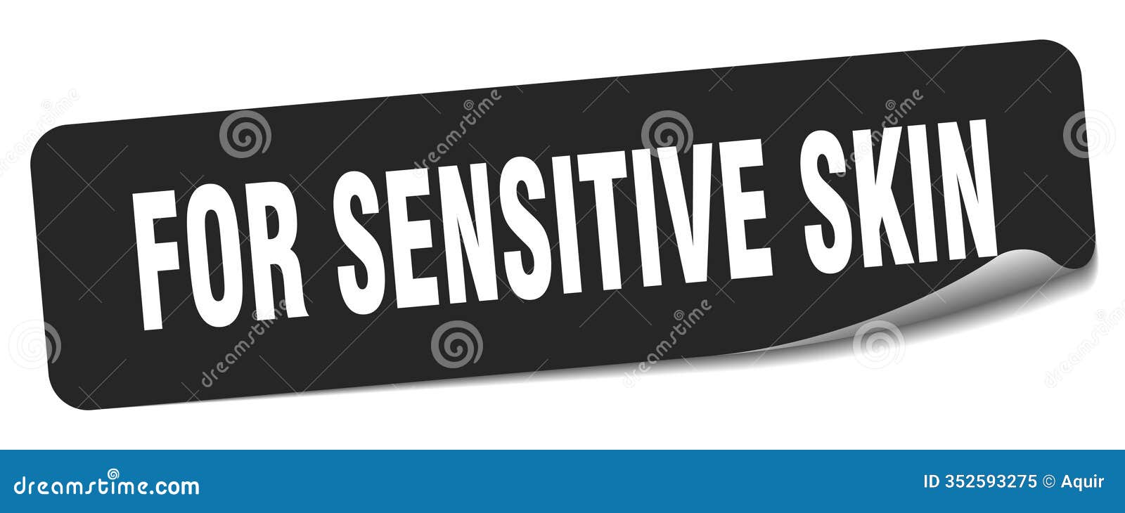 For Sensitive Skin Icon Black And White Vector Outline Sign ...