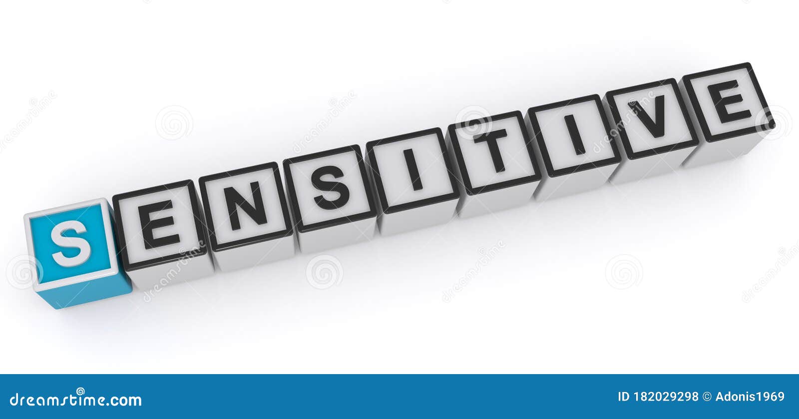 Sensitive word block stock photo. Image of lettering - 182029298