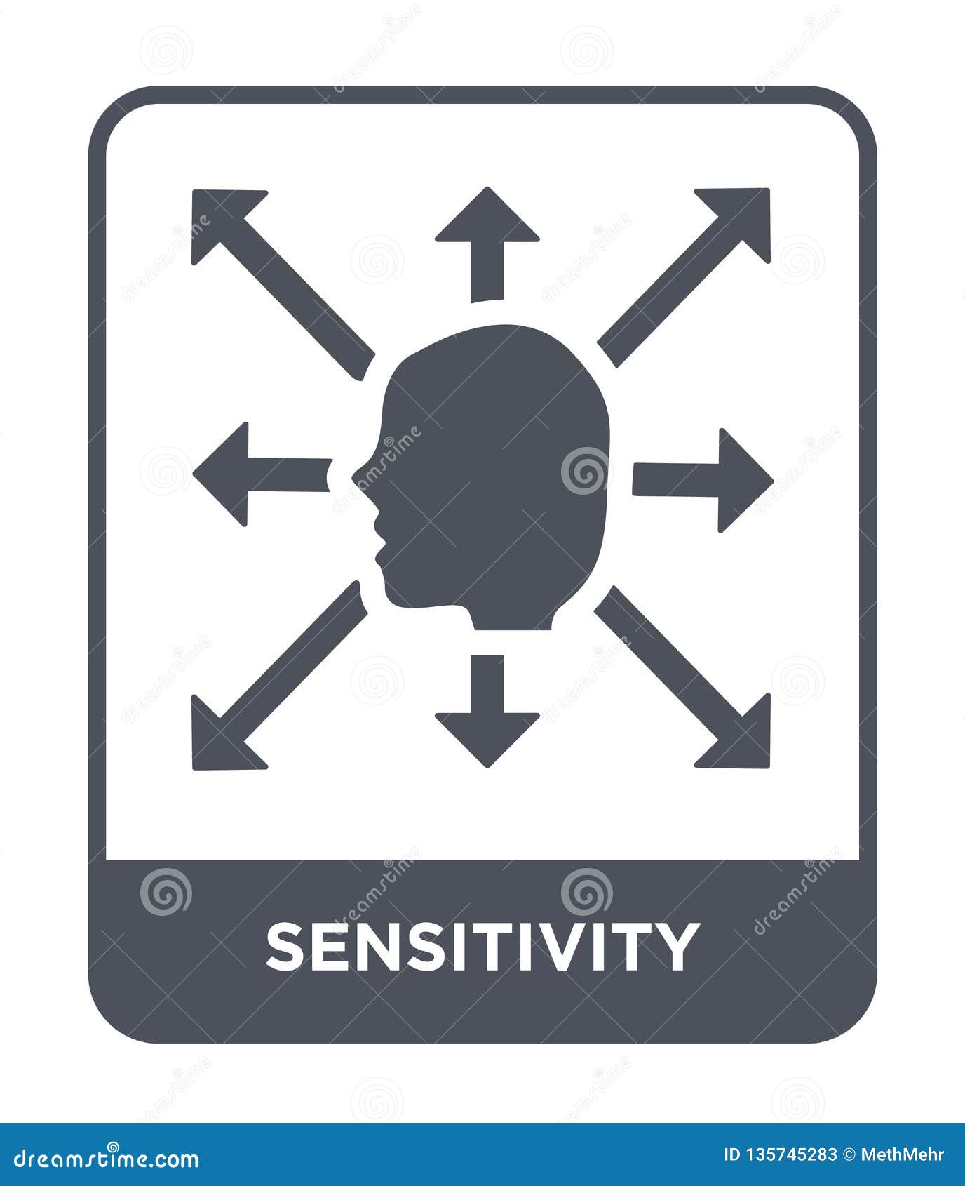 Sensitivity Icon in Trendy Design Style. Sensitivity Icon Isolated on ...