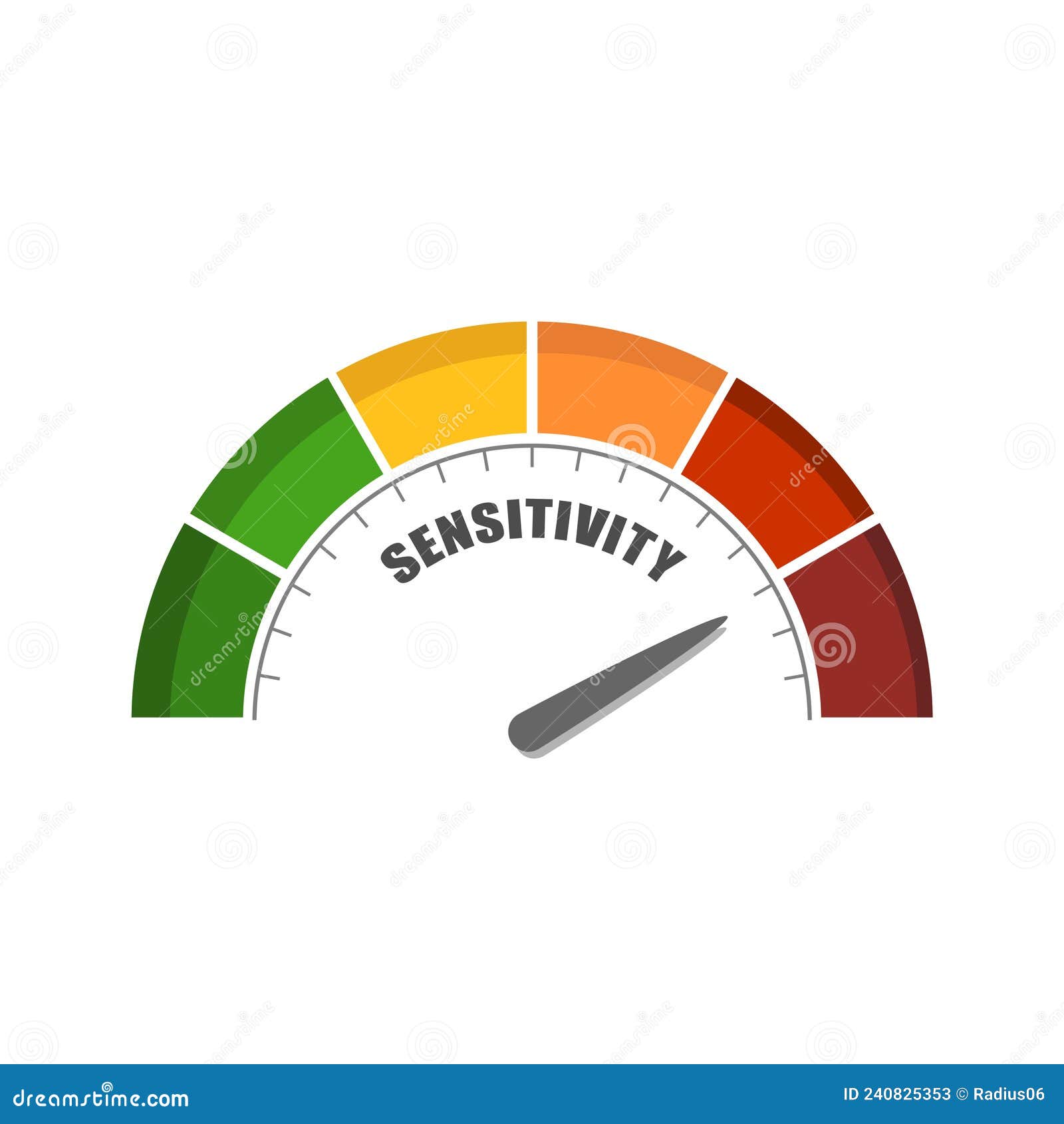 Sensitivity Measuring Device with Arrow and Scale. Stock Vector ...