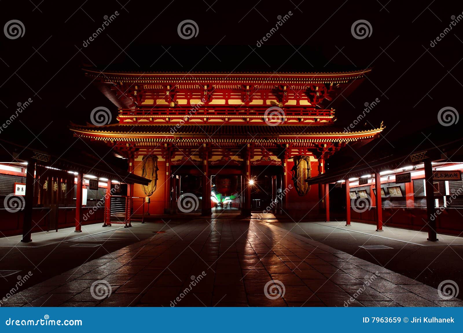 Sensoji Temple at night stock image. Image of oriental - 7963659