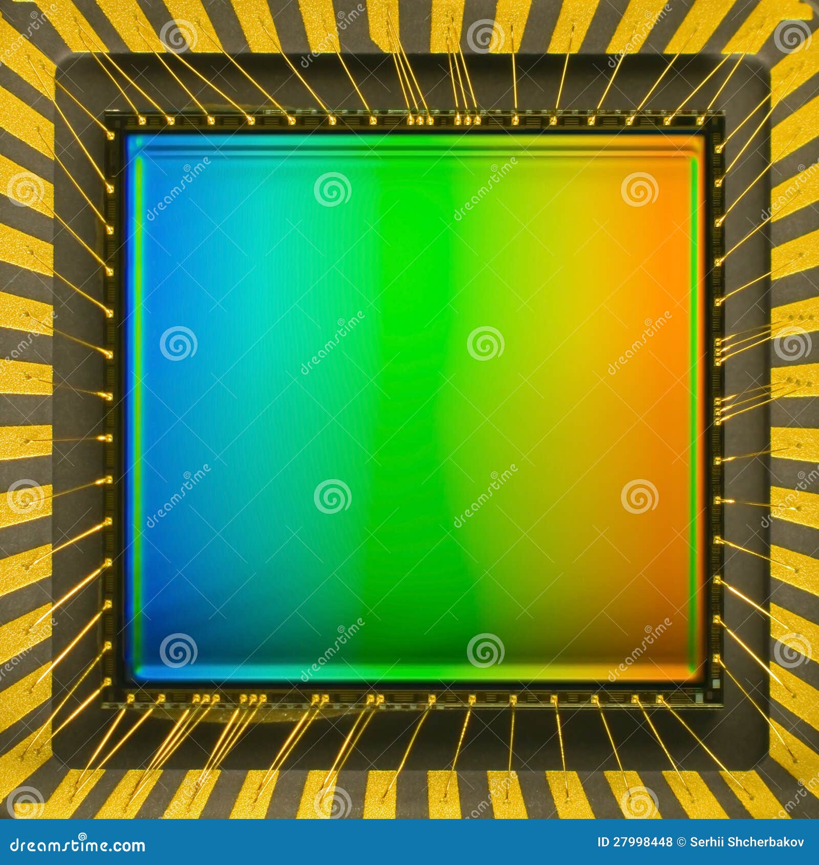 Sensor do CCD em um cartão foto de stock. Imagem de macro - 27998448