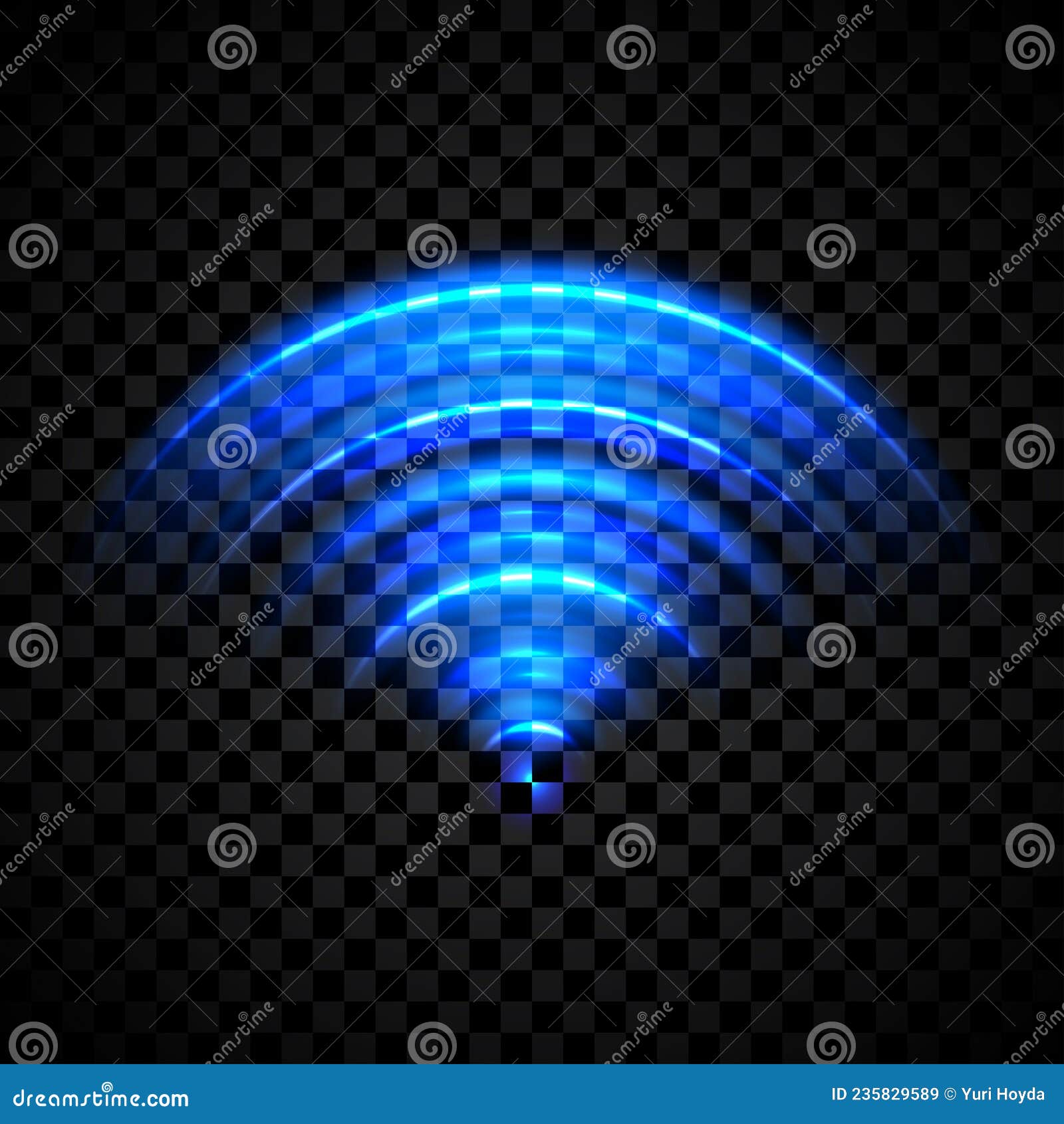 Sensor Effect. Radar Sensing System. Sonar Waves Signal, Scanner, Laser ...