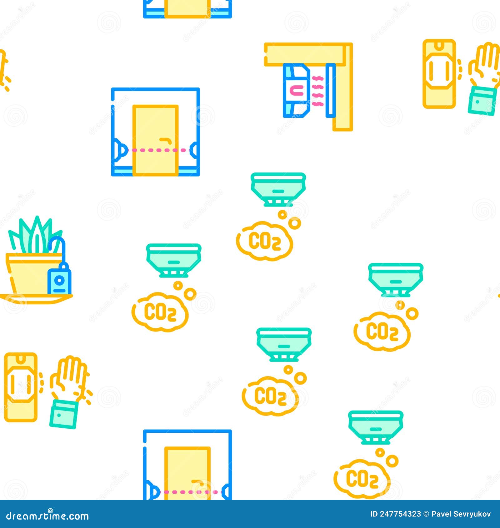 Sensor Electronic Tool Vector Seamless Pattern Stock Vector ...