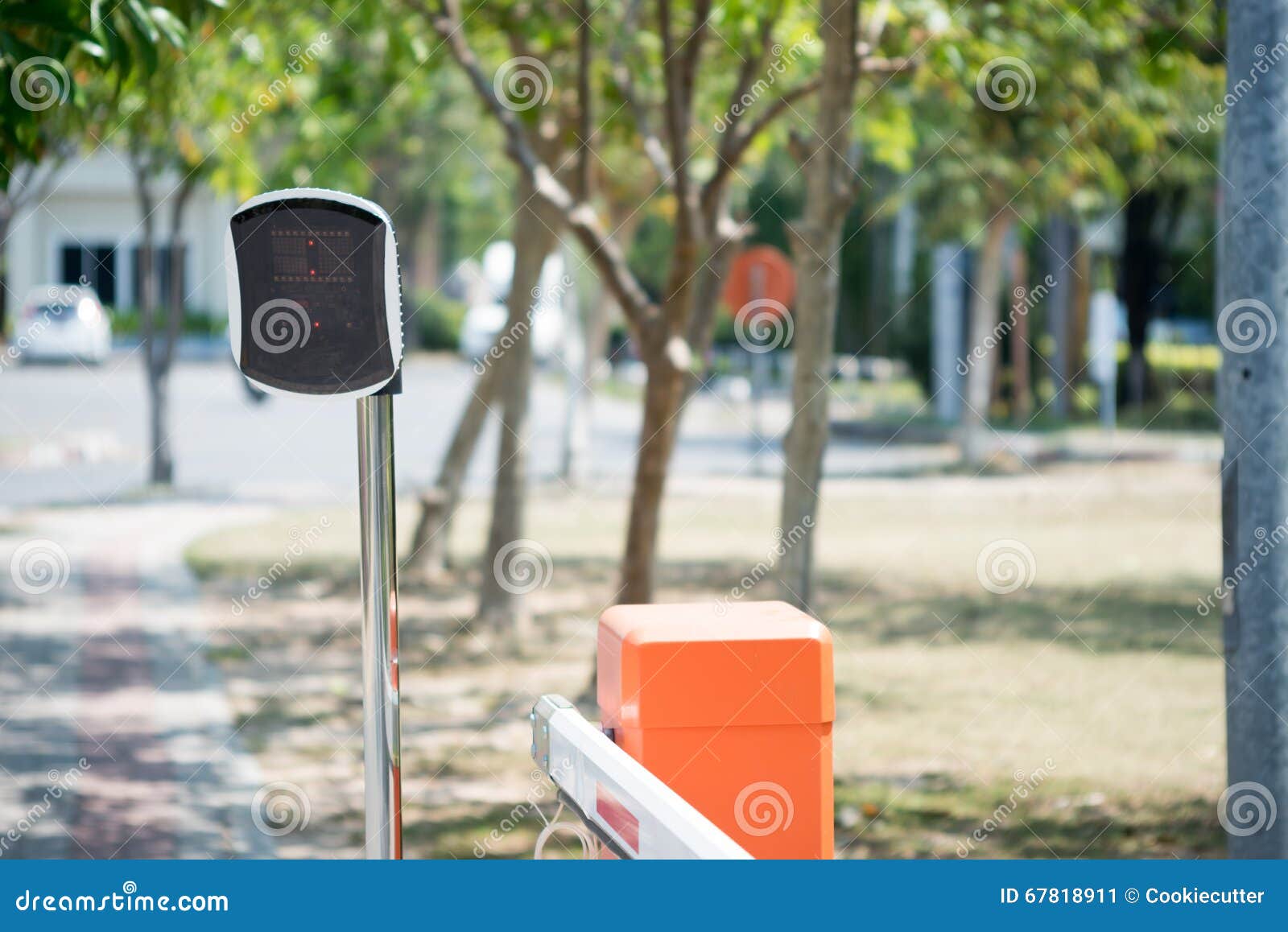 Sensor gate car park stock image. Image of stop, sign - 67818911