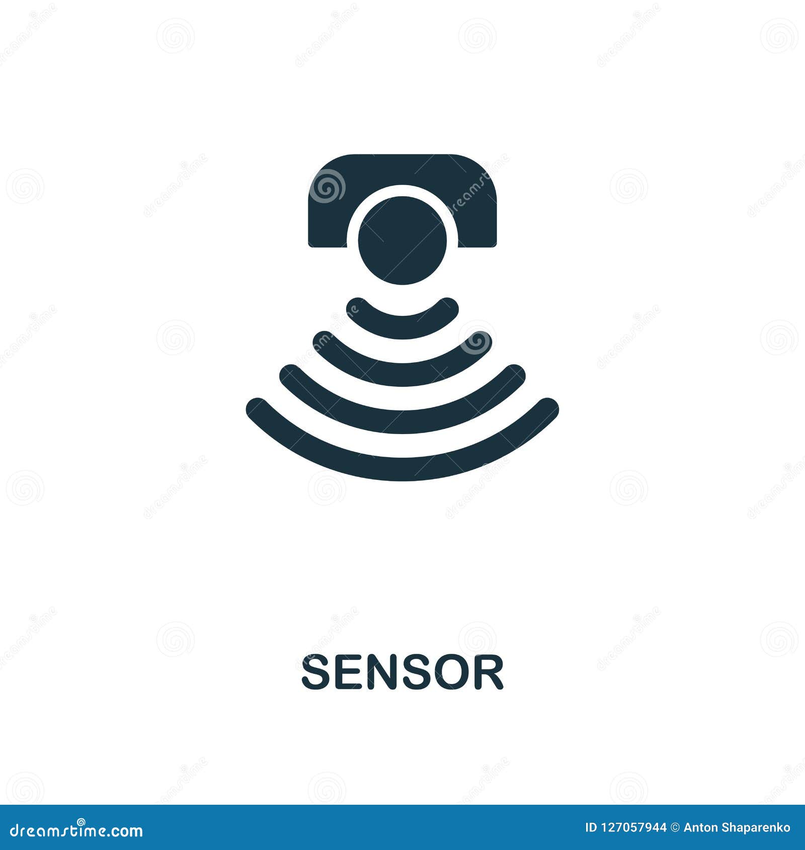 Sensor Icon Monochrome Style Design From Machine Learning Icon