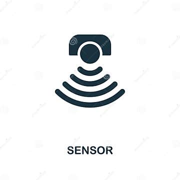 Sensor Icon. Monochrome Style Design from Machine Learning Icon ...