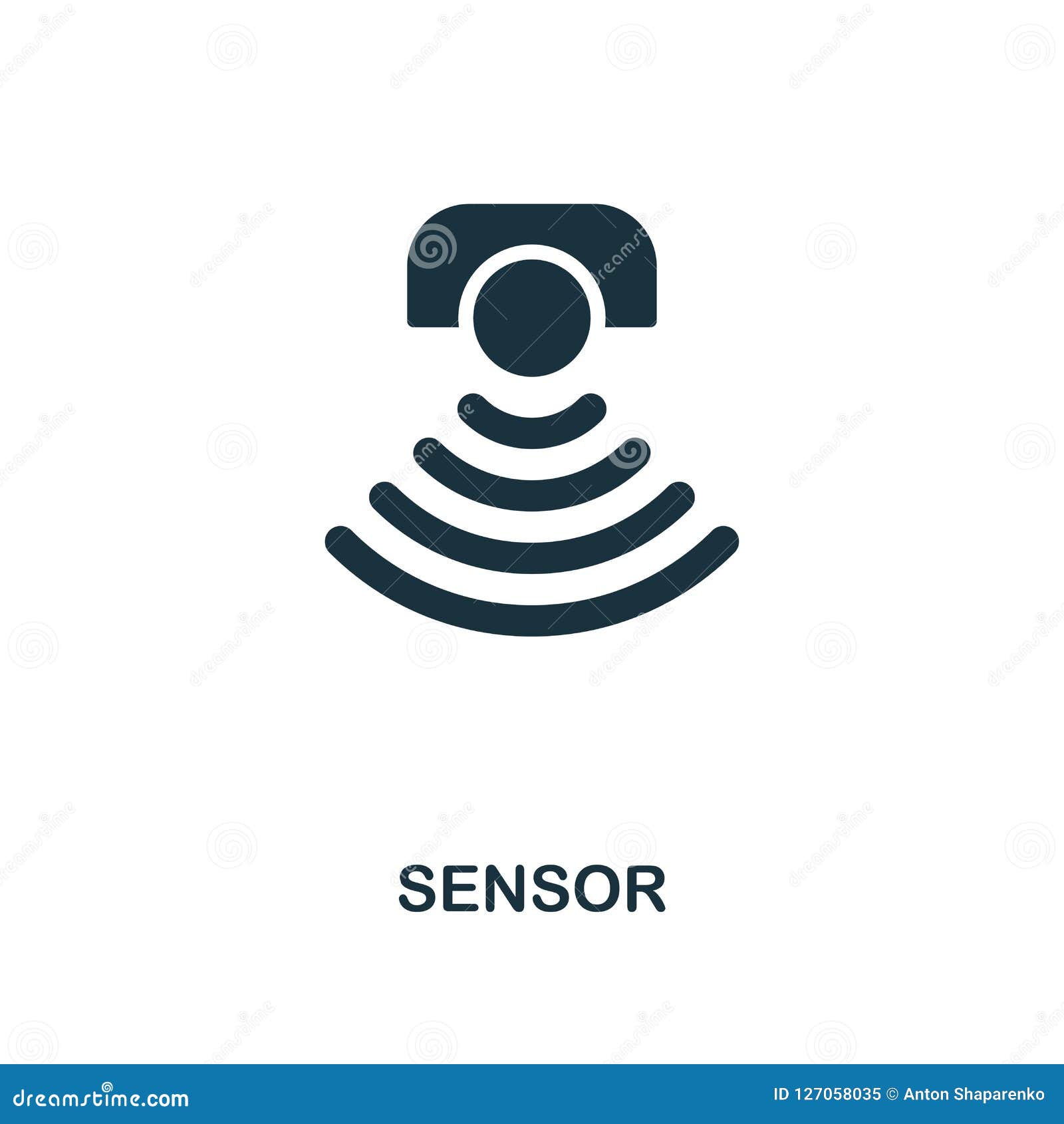 Sensor Icon Monochrome Style Design From Machine Learning Icon