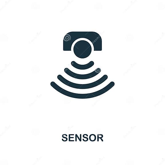 Sensor Icon. Monochrome Style Design from Machine Learning Icon ...