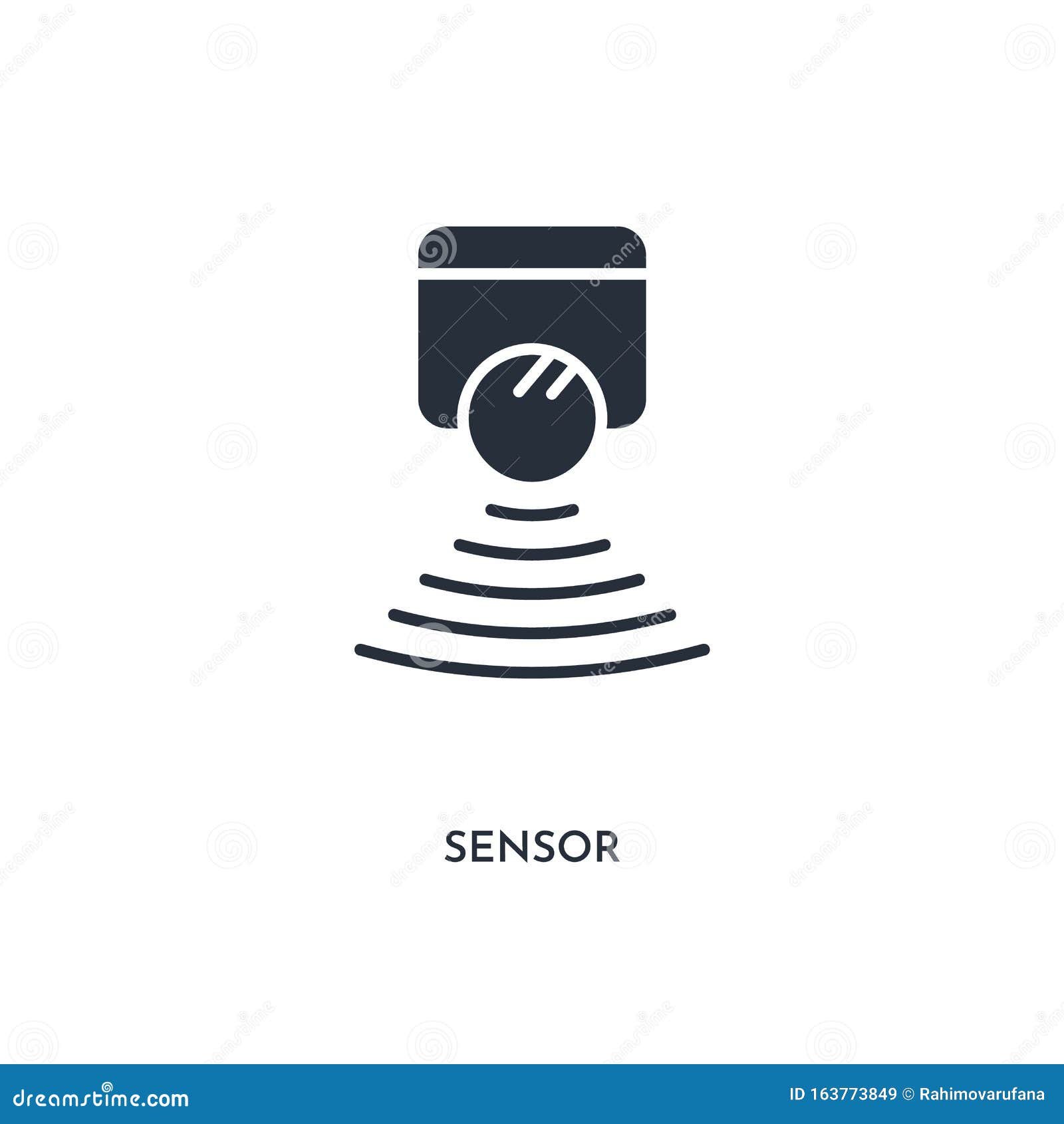 Sensor Icon. Simple Element Illustration. Isolated Trendy Filled Sensor ...