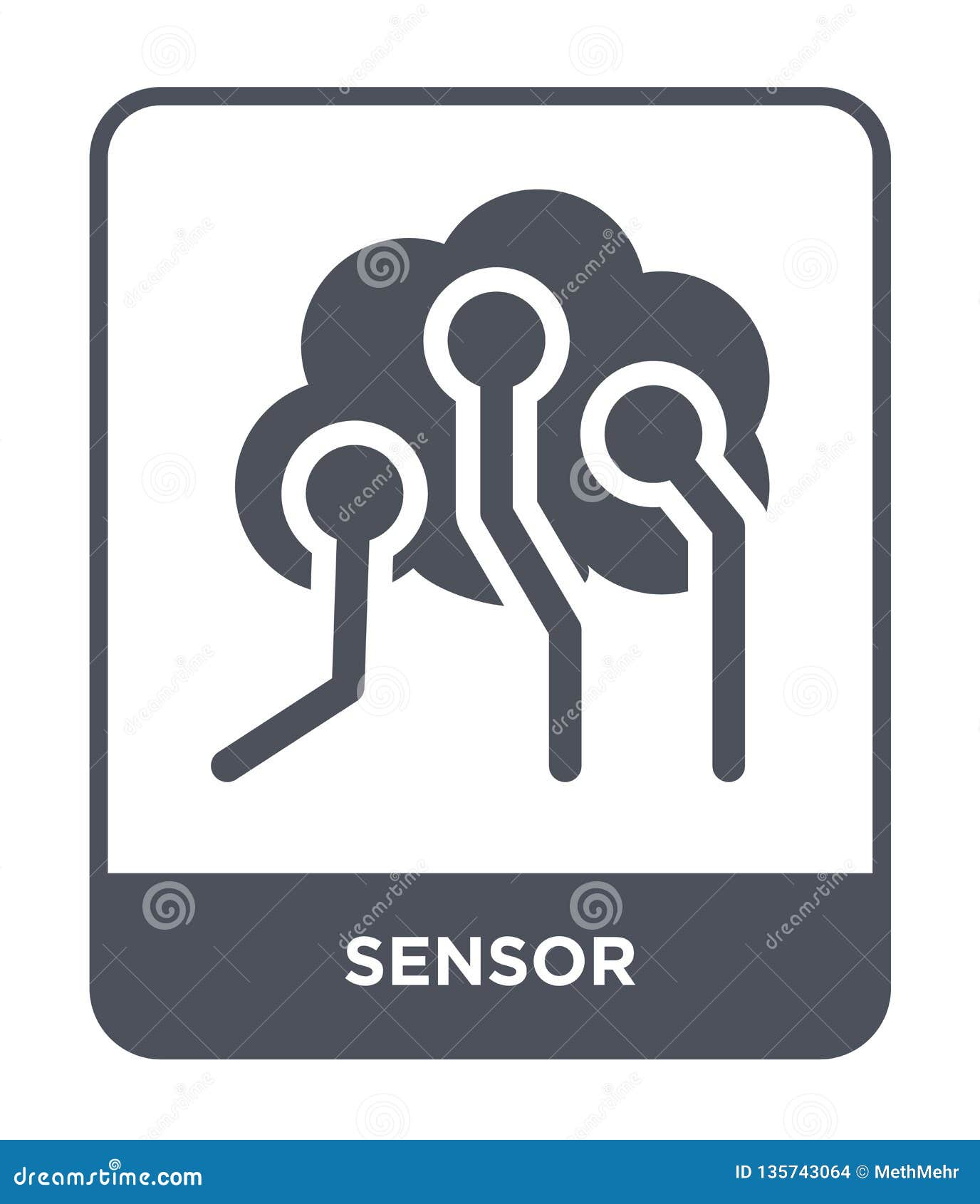 Sensor Icon in Trendy Design Style. Sensor Icon Isolated on White ...