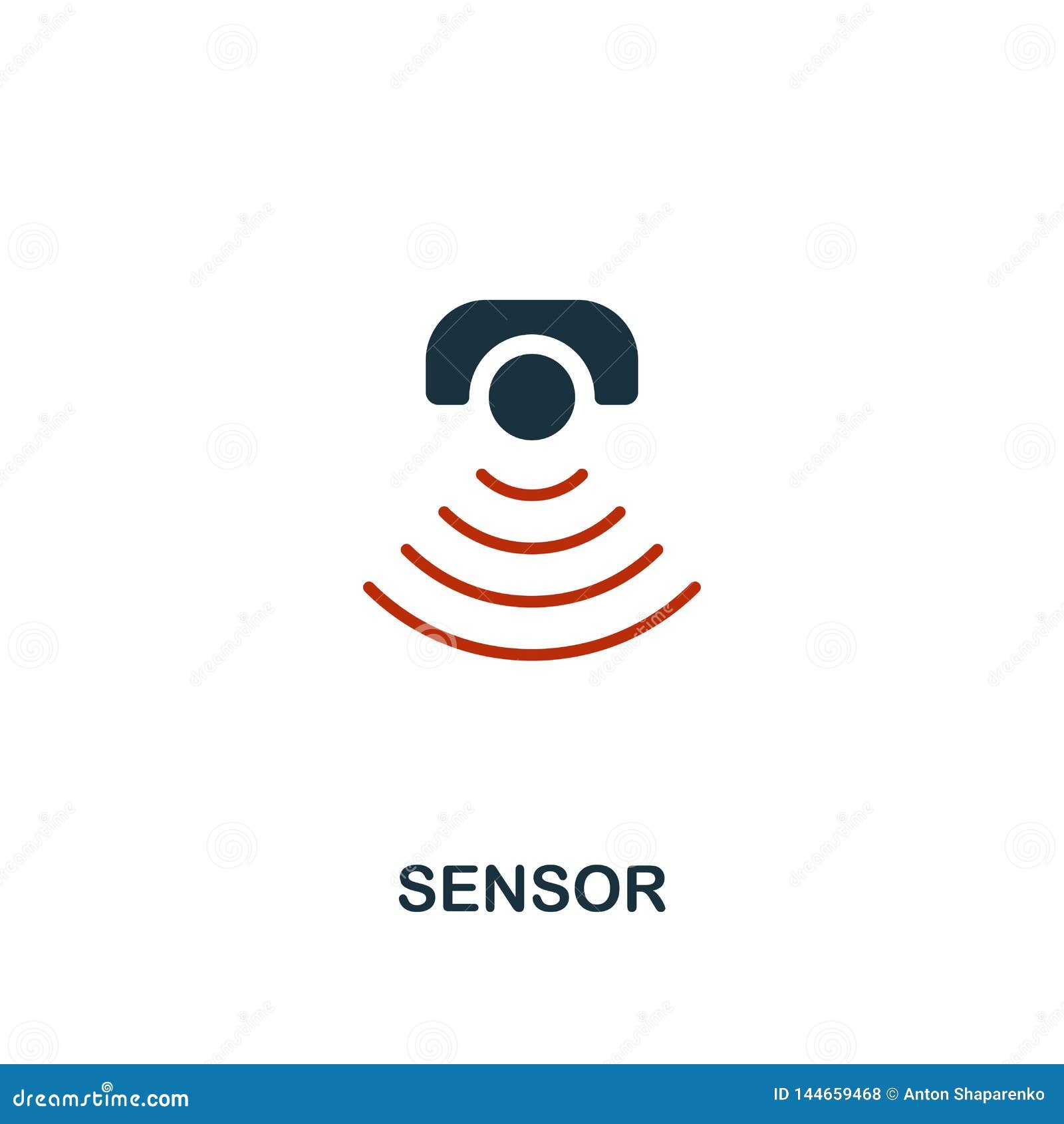Sensor Icon in Two Color Design. Red and Black Style Elements from ... Sensor Icon in Two Color Design. Red and Black Style Elements from ...