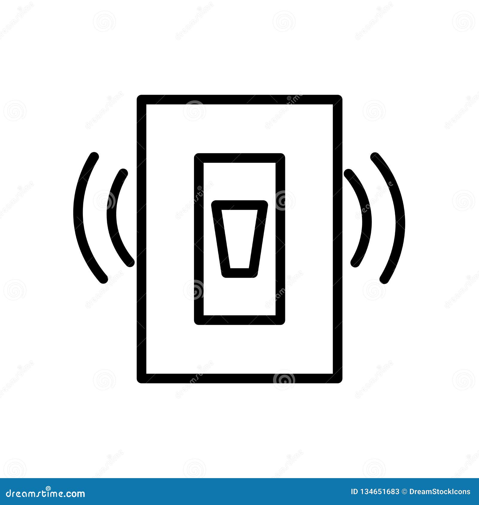 Sensor Icon Vector Isolated on White Background, Sensor Sign , Line or ...