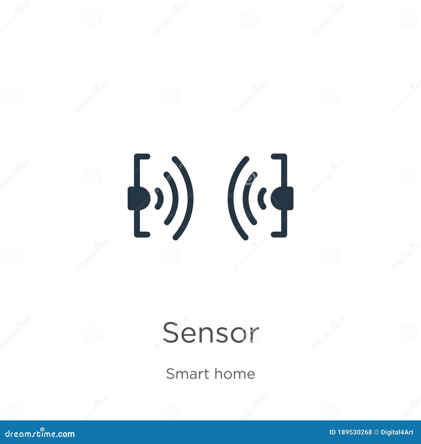 Sensor Icon Vector. Trendy Flat Sensor Icon from Smart House Collection ...