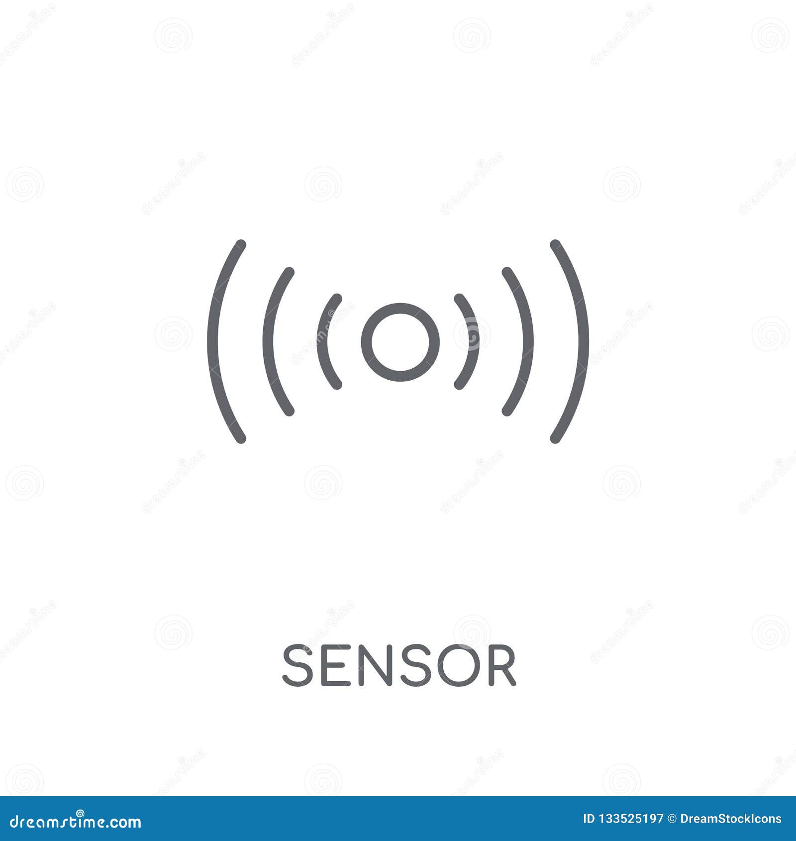 Sensor Lineair Pictogram Modern Het Embleemconcept Van De ...