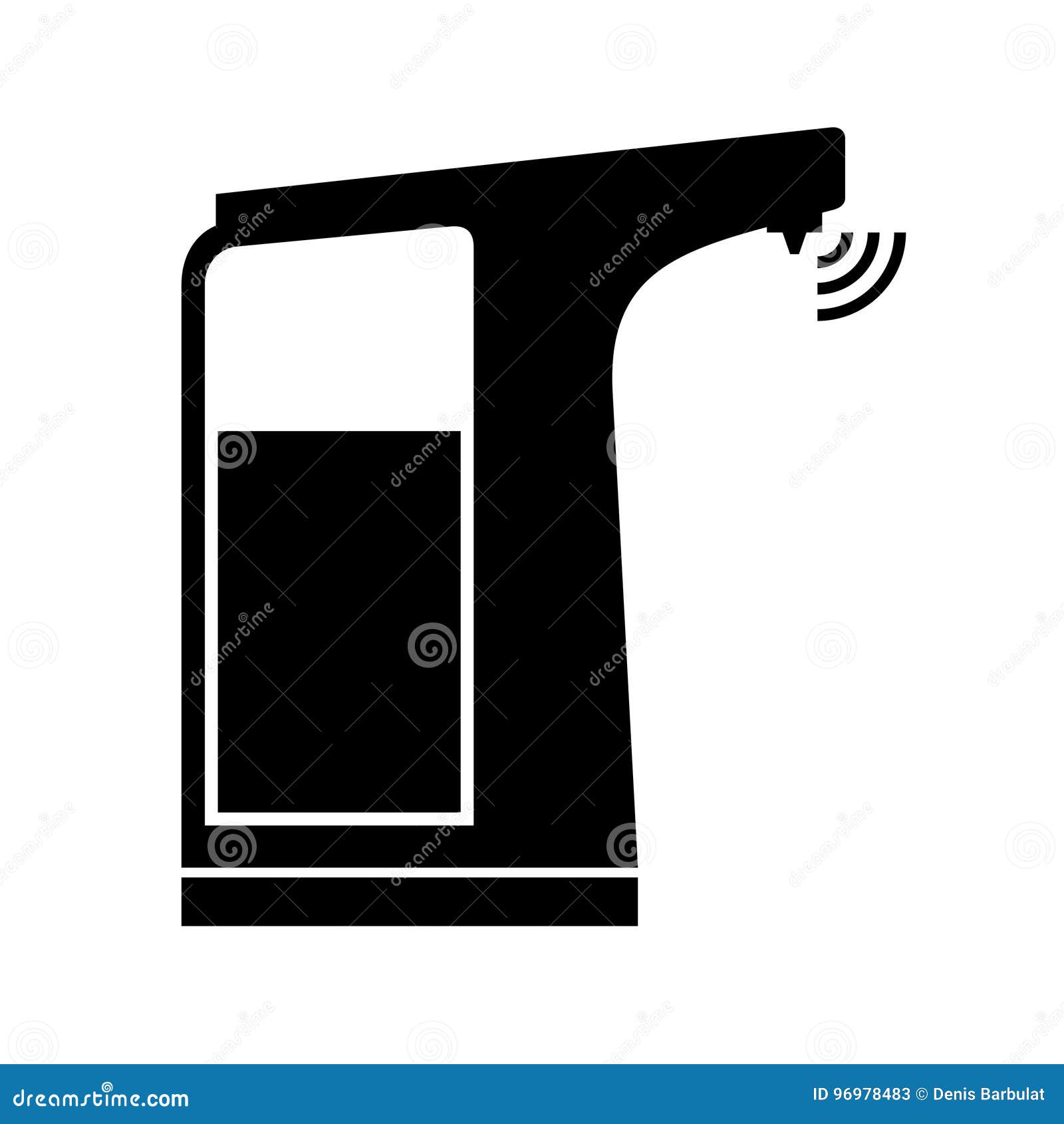 Sensor soap dispenser stock vector. Illustration of bathroom - 96978483