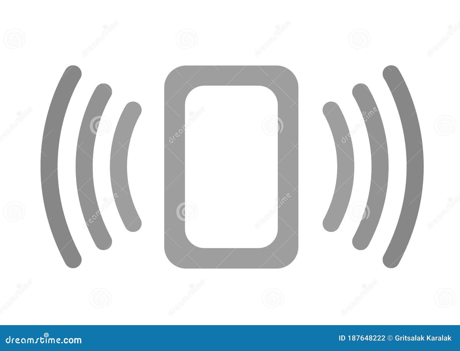 Sensor and Waves Signal Icon Vector on White Background Stock Vector ...