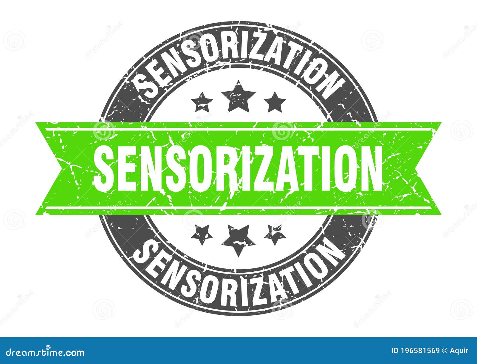 Sensorization stamp stock vector. Illustration of sticker - 196581569