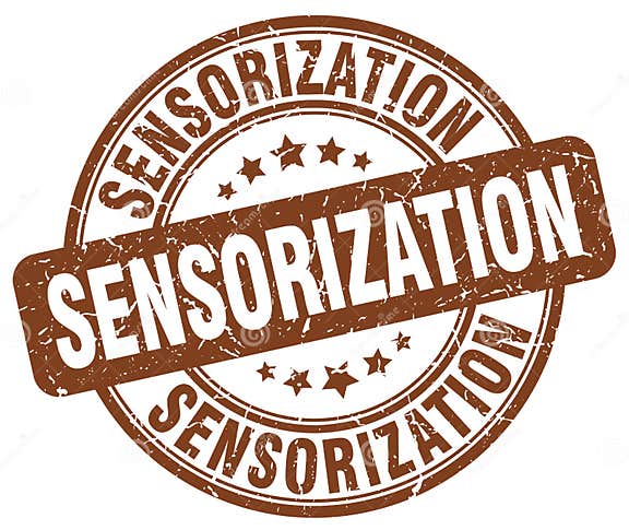 Sensorization stamp stock vector. Illustration of insignia - 106508131