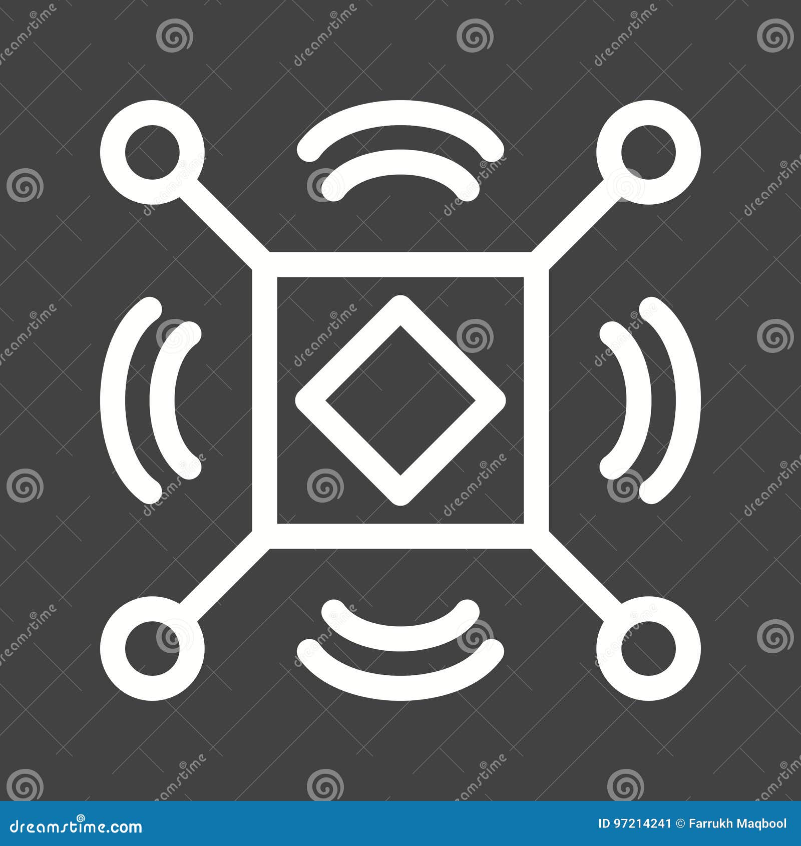 Sensors stock vector. Illustration of systems, cyber - 97214241