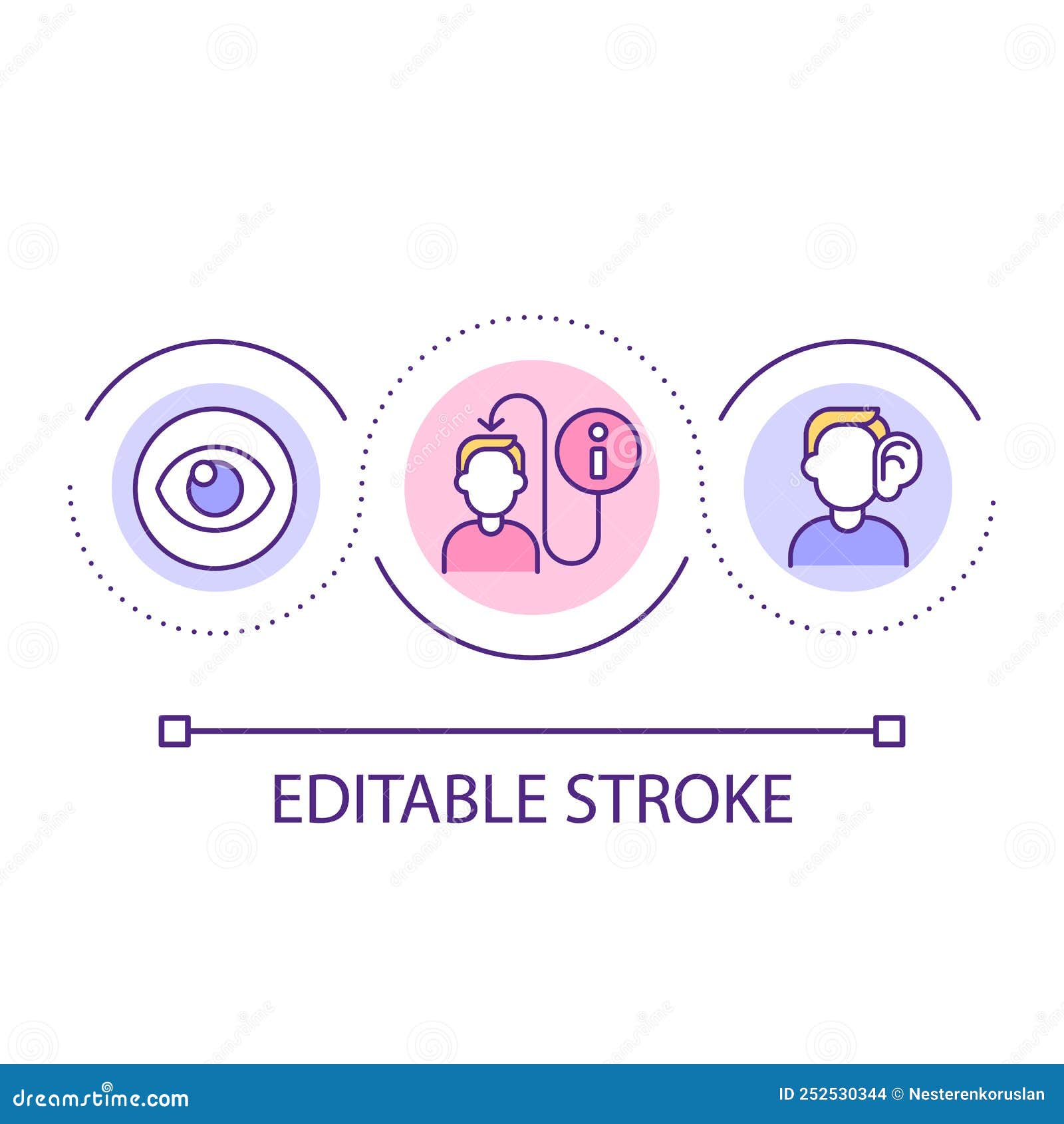 Sensory Memory Loop Concept Icon Stock Vector - Illustration of science ...