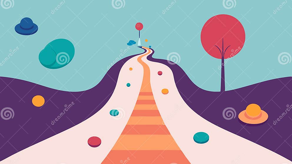 Sensory Pathway an Abstract Pathway Lined with Various Textures and ...