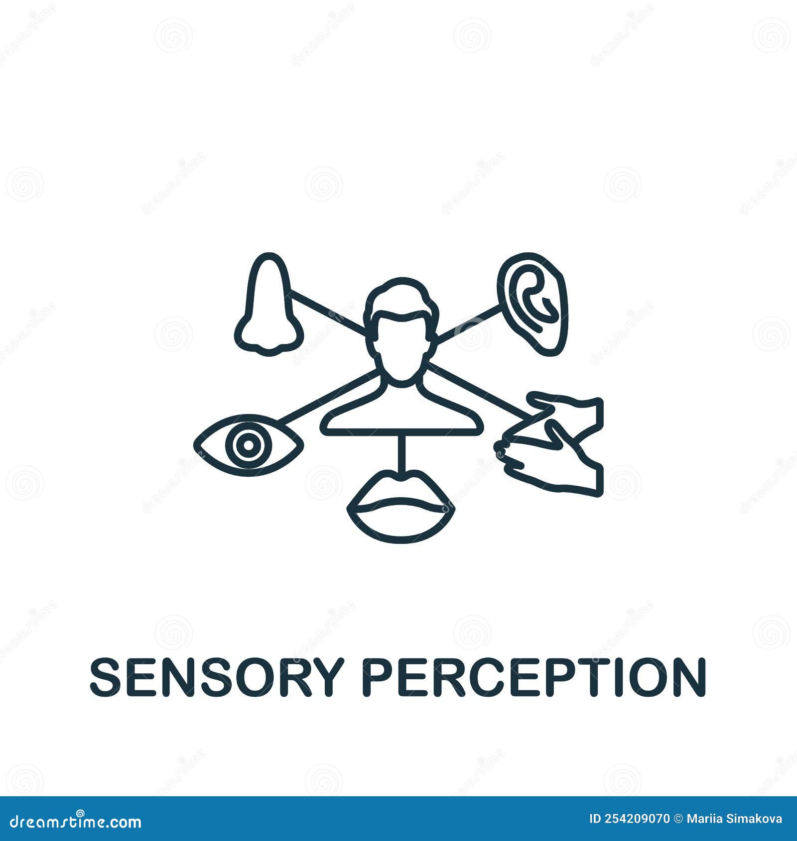 Sensory Perception Icon. Line Simple Personality Icon for Templates ...