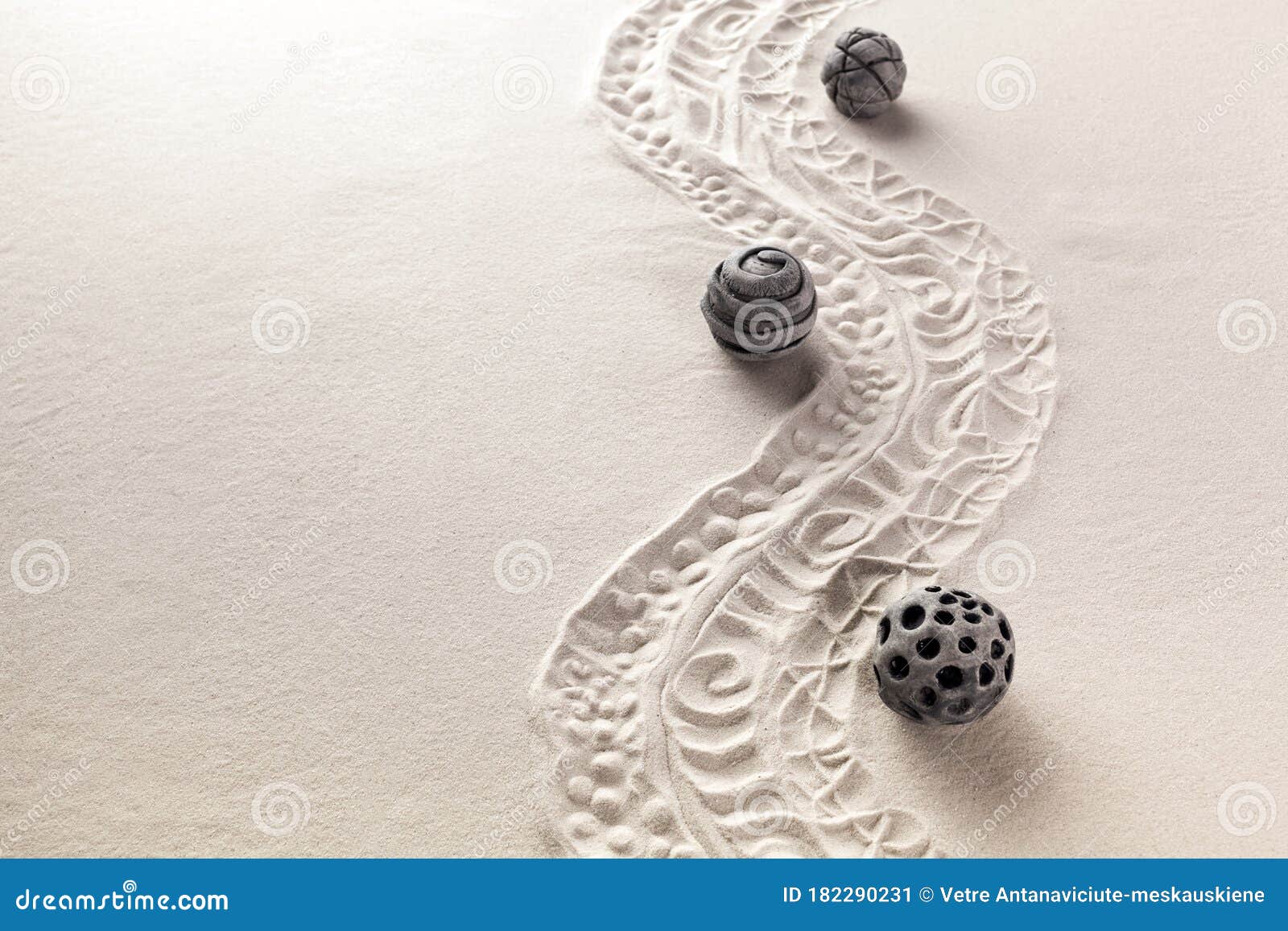 Sensory Sand Game. Modern Zen Garden Concept Stock Image - Image of ...