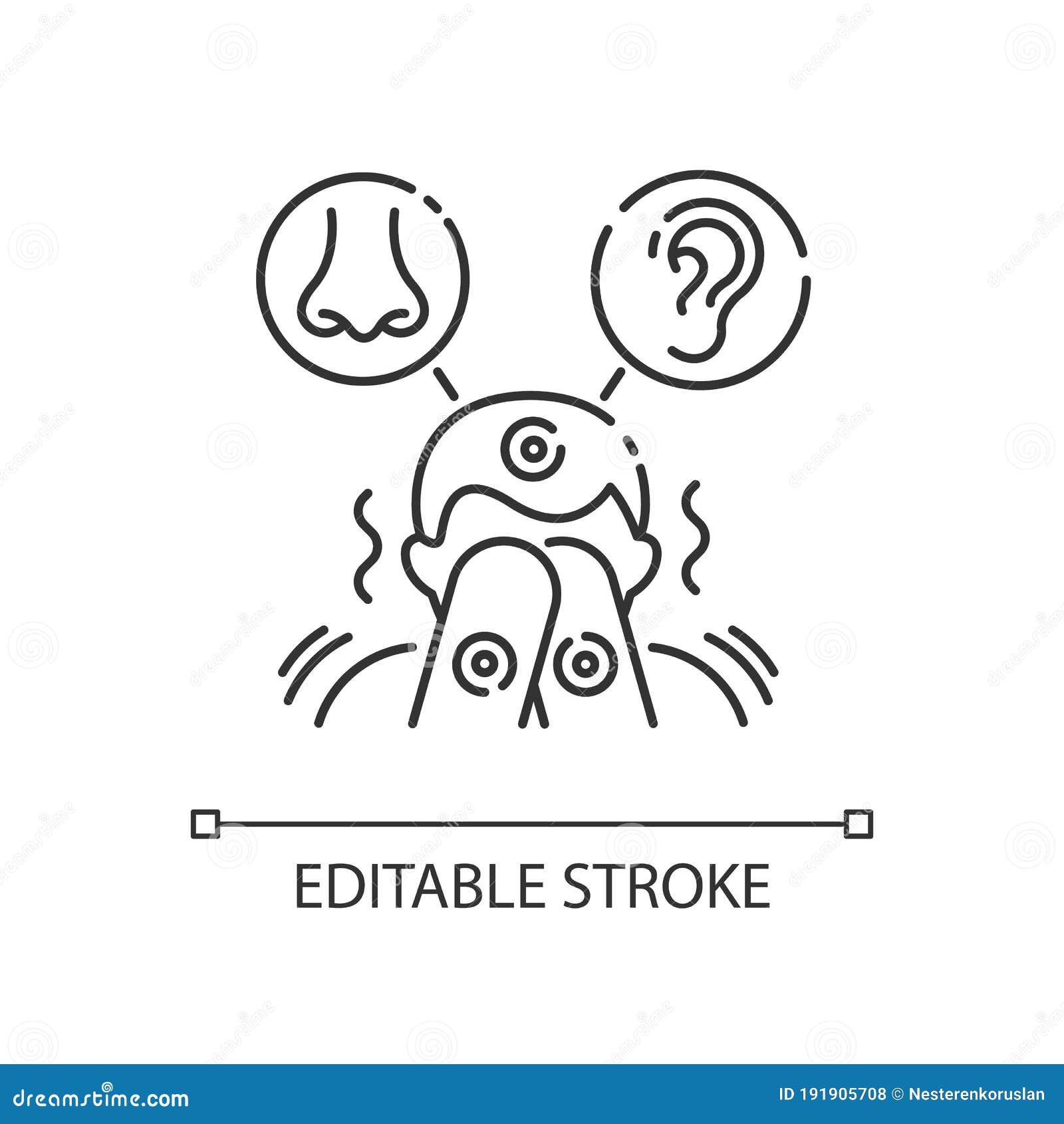 Sensory Sensitivity Icon Vector Illustration | CartoonDealer.com #192001570