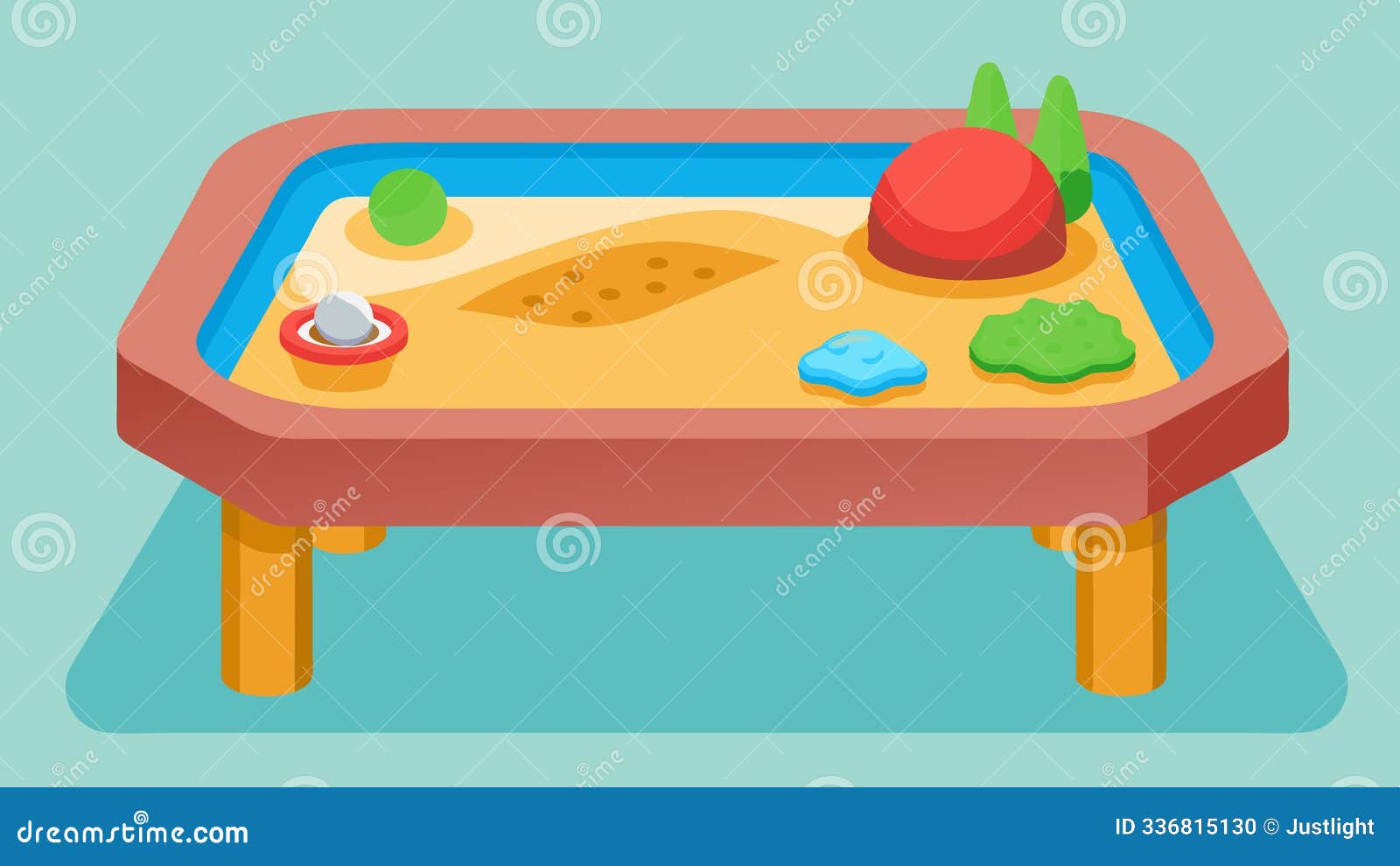 A Sensory Table Where Children Can Explore Different Textures and ...