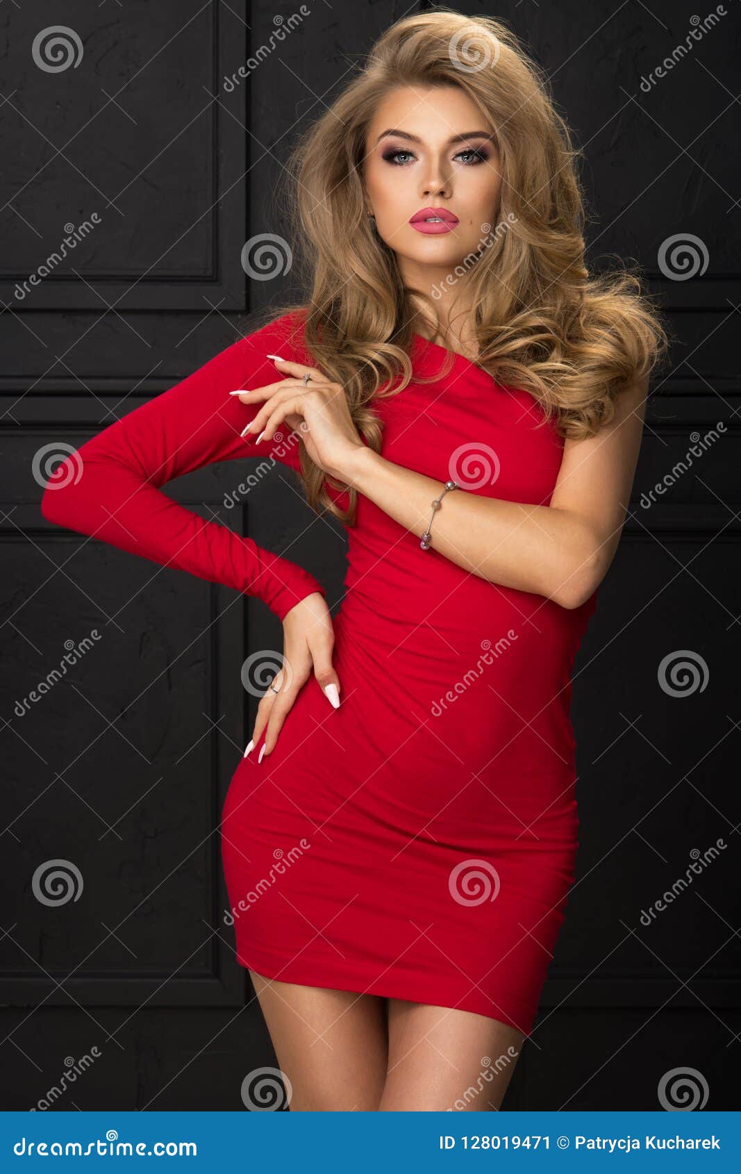 Sensual Blonde Woman Stock Image Image Of Looking Chest 128019471